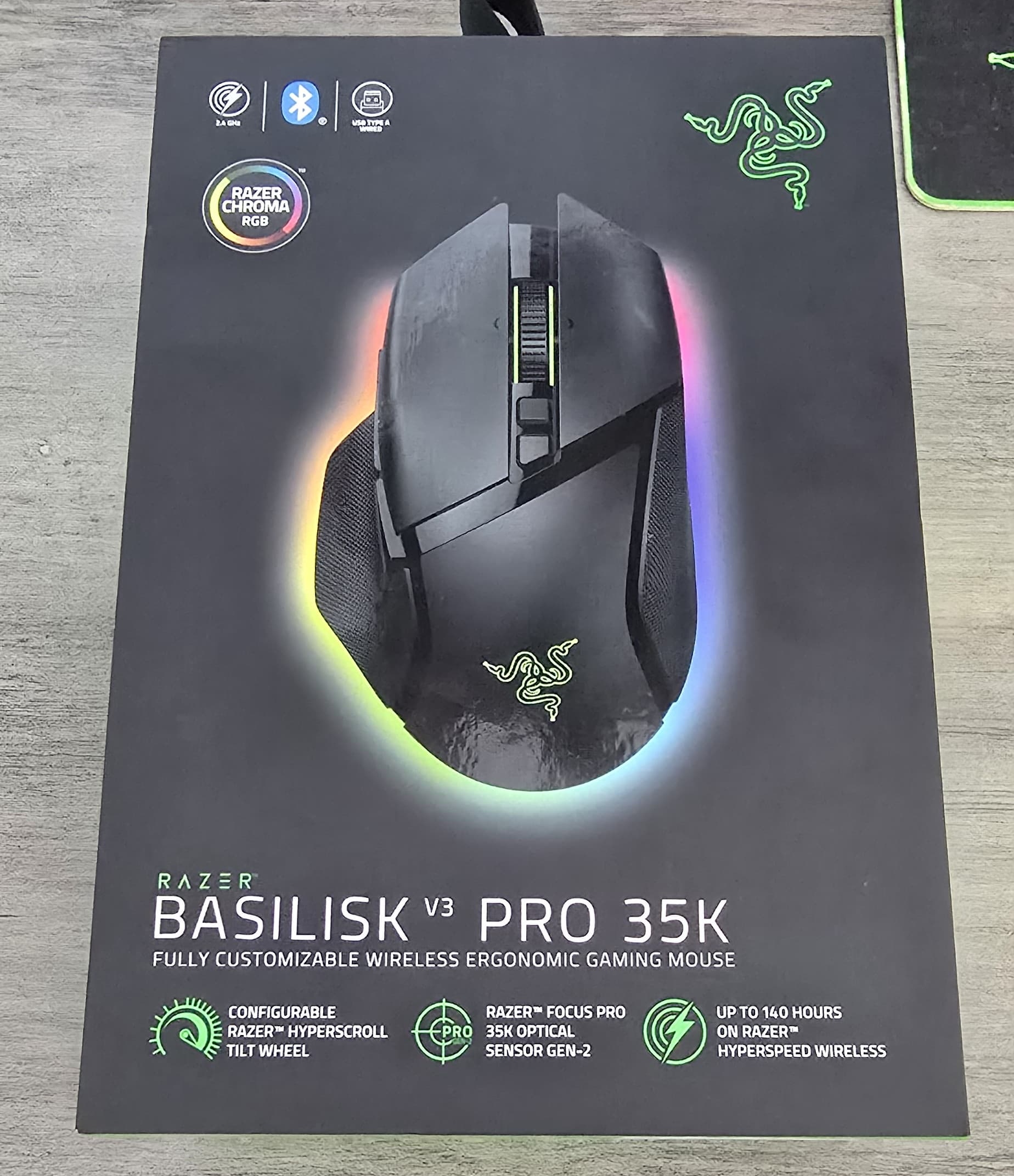 Razer Basilisk V3 Pro 35K PC, PlayStation 4, Xbox One, PlayStation5, Xbox Series Artículo
